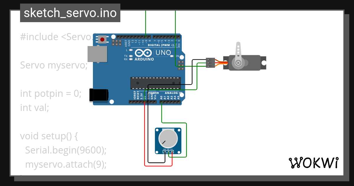 sketch_servo.ino - Wokwi ESP32, STM32, Arduino Simulator