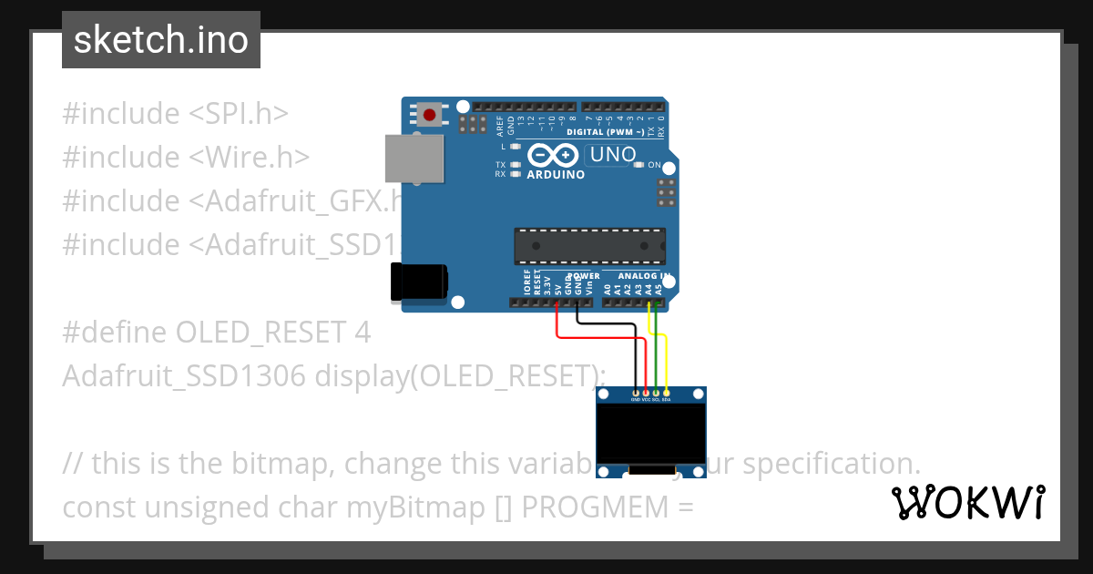 OLED Logo - Wokwi ESP32, STM32, Arduino Simulator