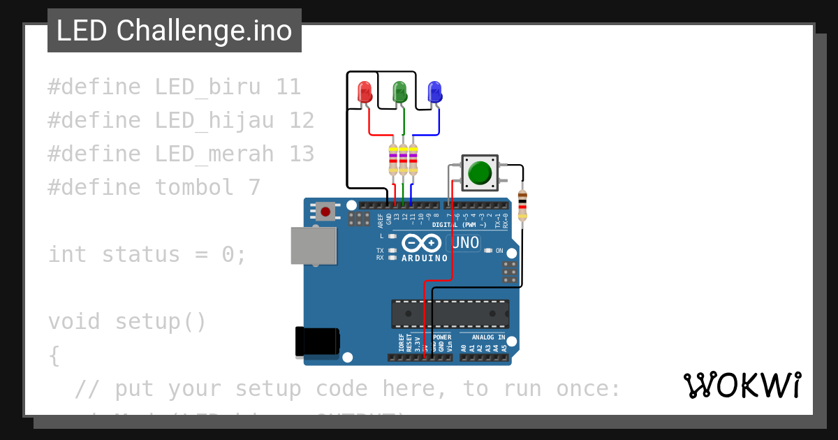 Led Challenge Wokwi Esp32 Stm32 Arduino Simulator 0692