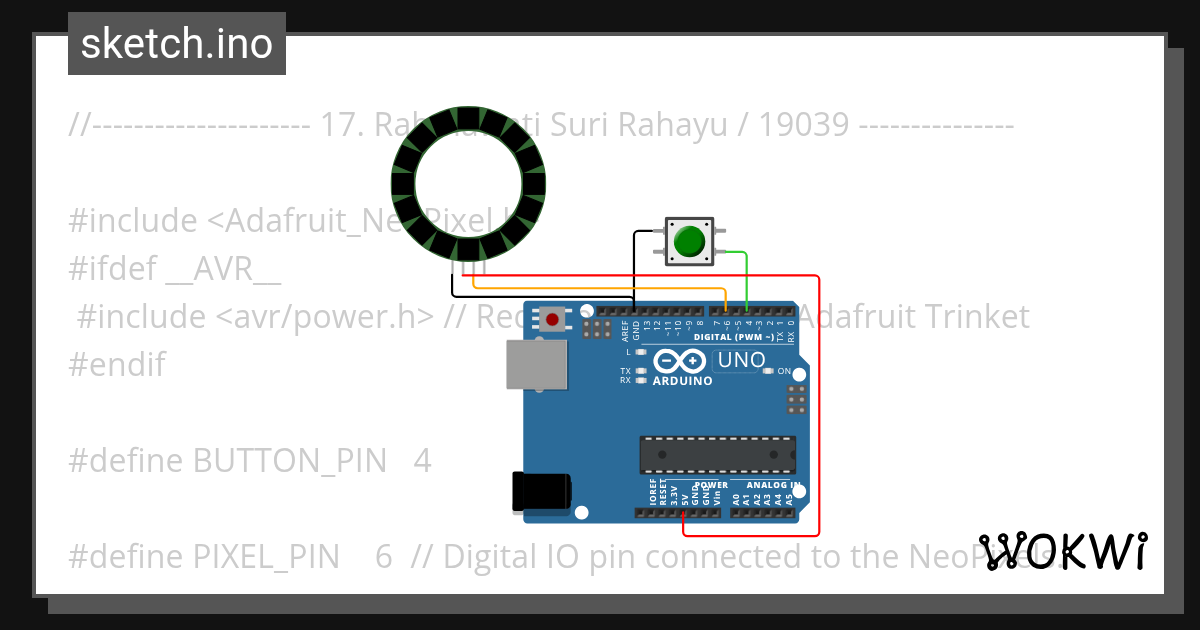 17-Rahmawati SR-Lampu Neon - Wokwi ESP32, STM32, Arduino Simulator