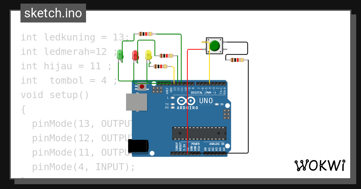 Runing Led Wokwi Esp32 Stm32 Arduino Simulator