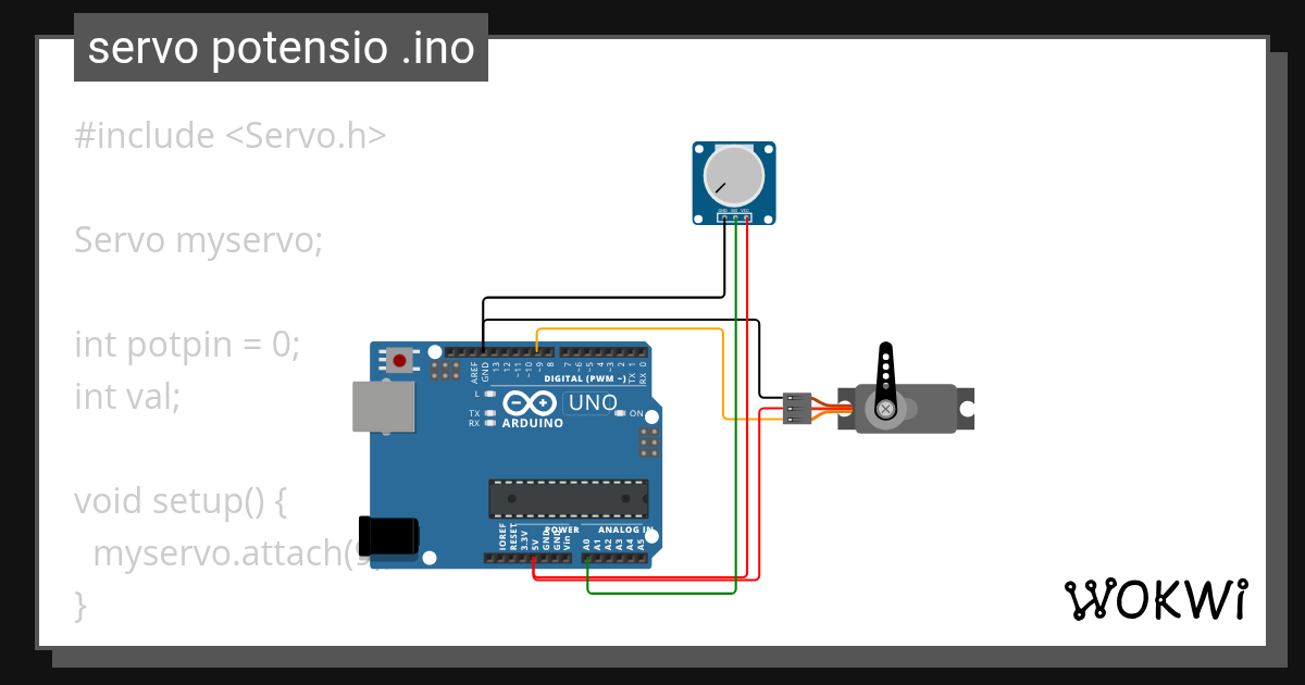 servo potensio .ino - Wokwi ESP32, STM32, Arduino Simulator