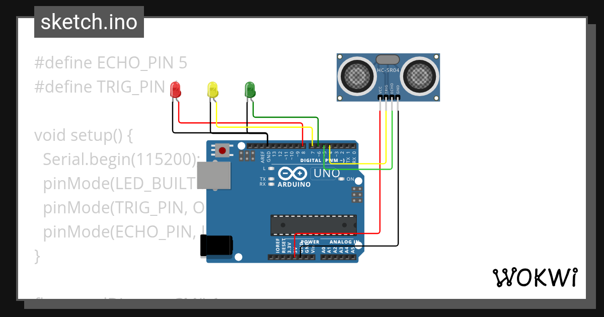Sistem Pengendali Banjir.ino - Wokwi ESP32, STM32, Arduino Simulator