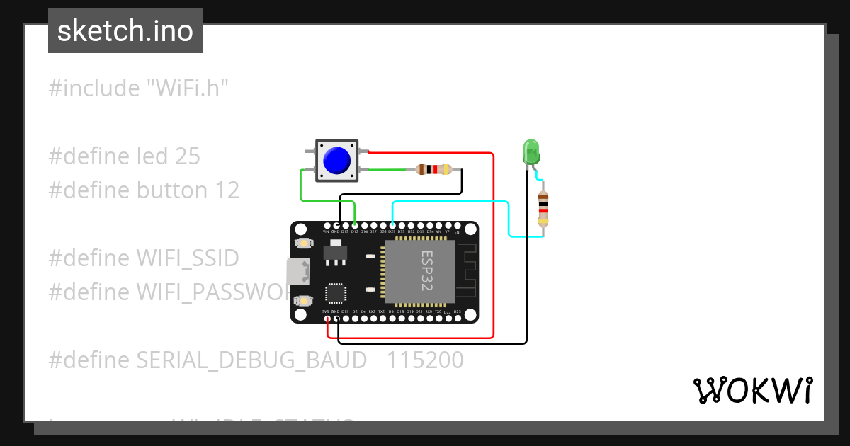 Challenge 2 Button Koneksi Wifi With Led Wokwi Esp32 Stm32 Arduino