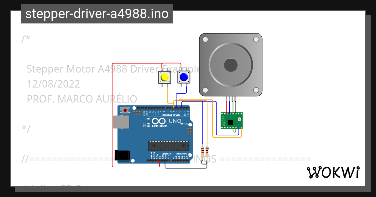 stepper-driver-a4988.ino - Wokwi ESP32, STM32, Arduino Simulator
