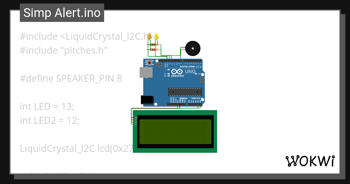 Simp Alert.ino - Wokwi ESP32, STM32, Arduino Simulator