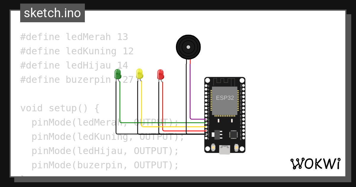 Buzer Led Sp32 Wokwi Esp32 Stm32 Arduino Simulator 1891