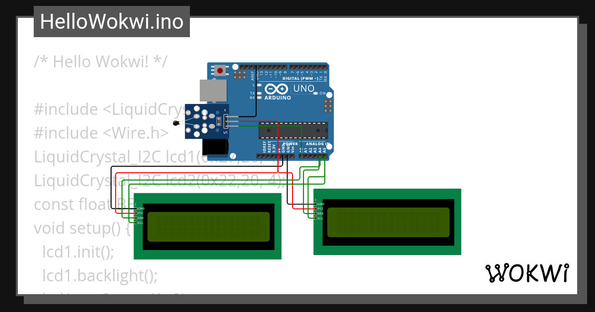 HelloWokwi.ino - Wokwi ESP32, STM32, Arduino Simulator