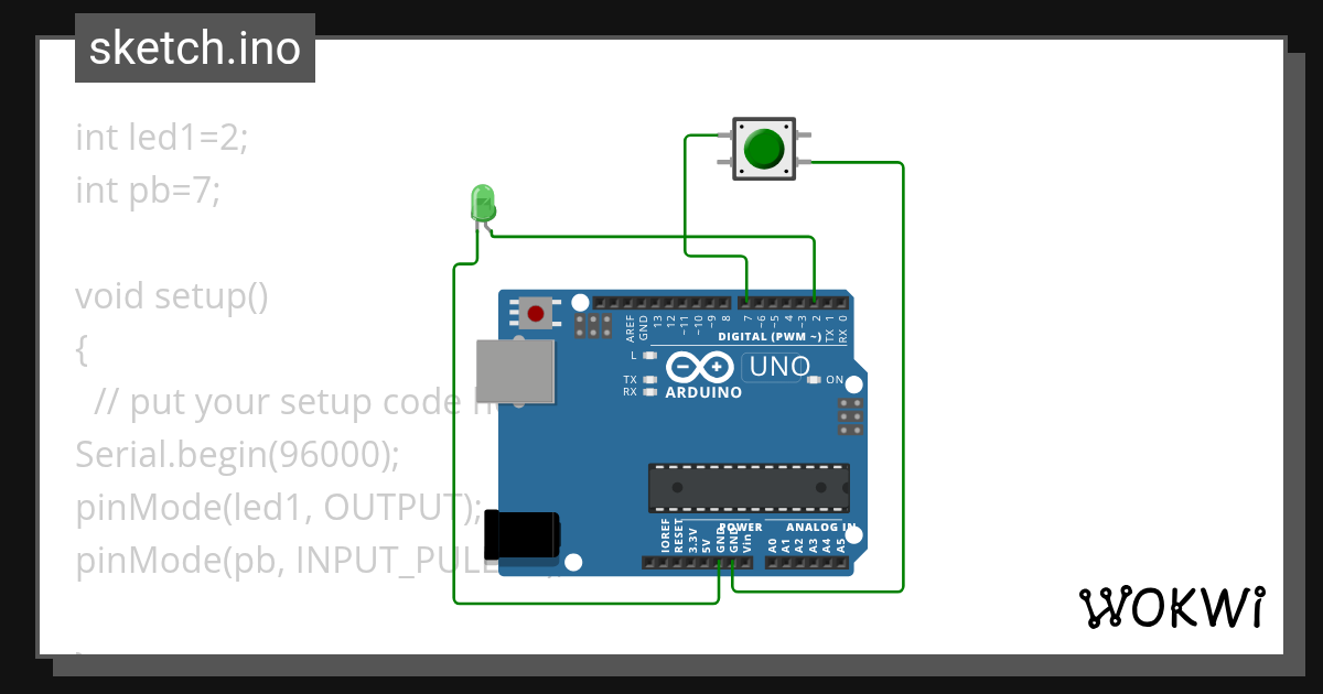 Pushbutton Wokwi Esp32 Stm32 Arduino Simulator 