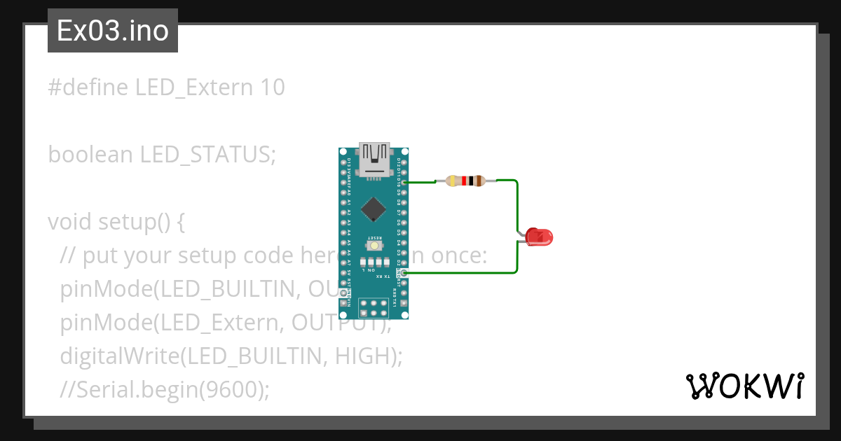 Ex03.ino - Wokwi ESP32, STM32, Arduino Simulator