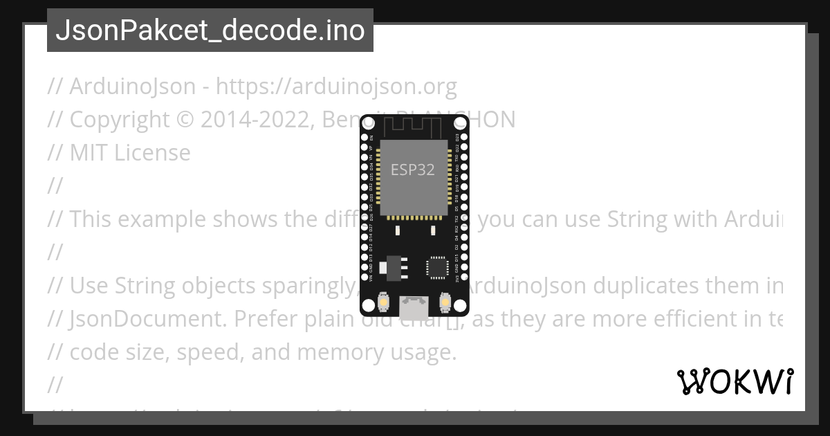 JsonPakcet_decode.ino - Wokwi ESP32, STM32, Arduino Simulator
