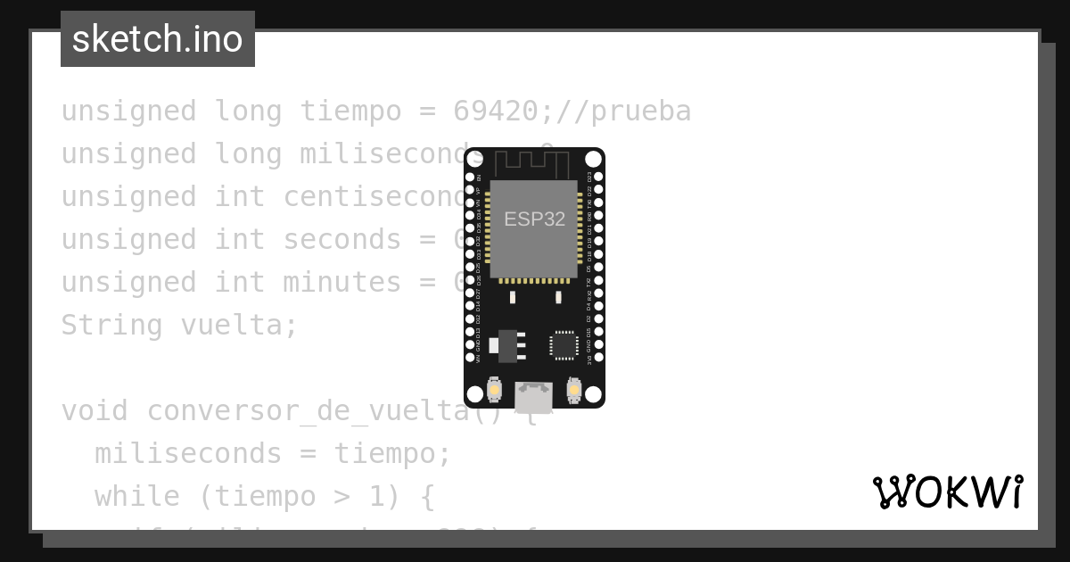 Conversor De Tiempo Esp32 Wokwi Esp32 Stm32 Arduino Simulator