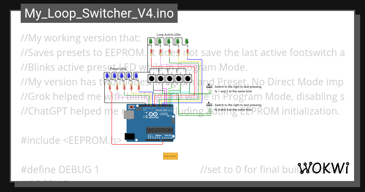 Loop Switcher Version O Wokwi Esp32 Stm32 Arduino Simulator
