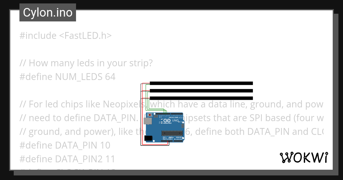 Cylon.ino - Wokwi ESP32, STM32, Arduino Simulator
