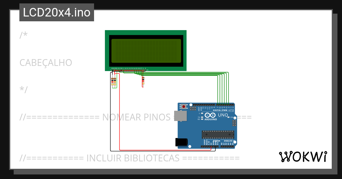 LCD20x4.ino - Wokwi ESP32, STM32, Arduino Simulator
