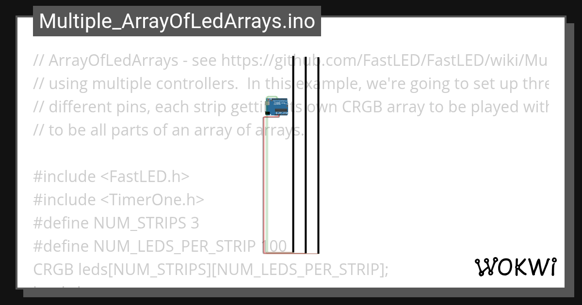 Multiple_ArrayOfLedArrays.ino - Wokwi Arduino and ESP32 Simulator