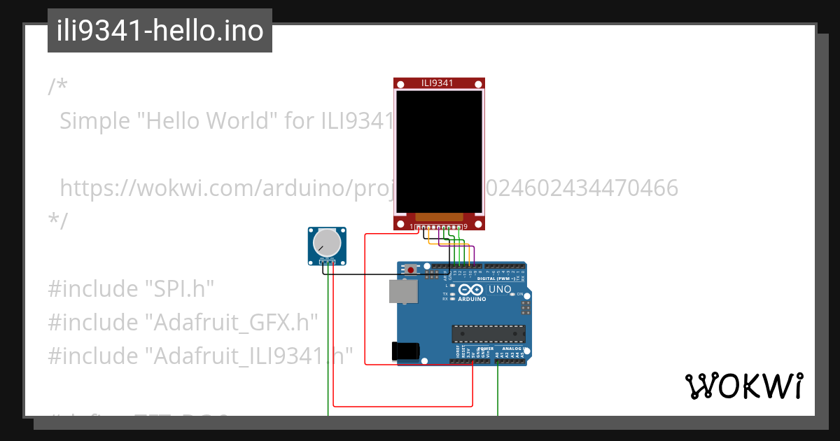 ili9341-hello.ino - Wokwi ESP32, STM32, Arduino Simulator