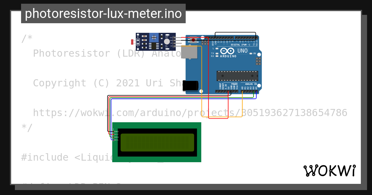Photoresistor O Wokwi Esp32 Stm32 Arduino Simulator