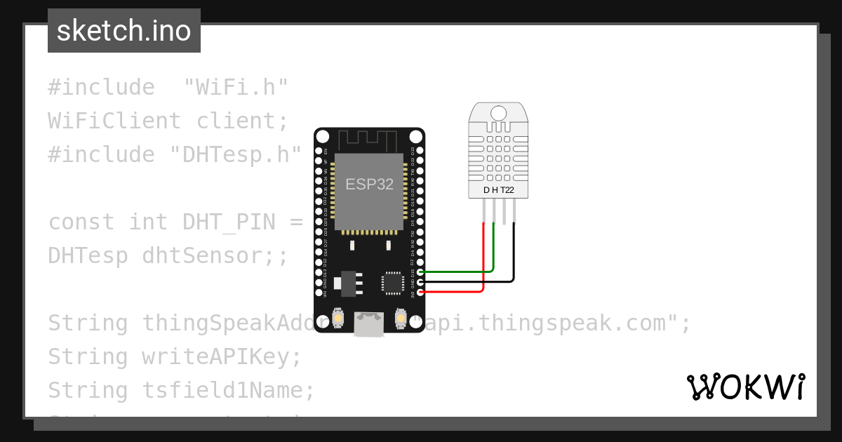 Dht22 Thingspeak Wokwi Arduino And Esp32 Simulator 9284