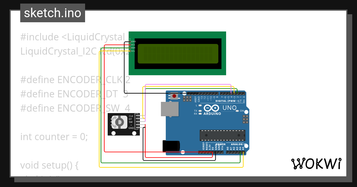 SENSOR ROTASI - Wokwi ESP32, STM32, Arduino Simulator
