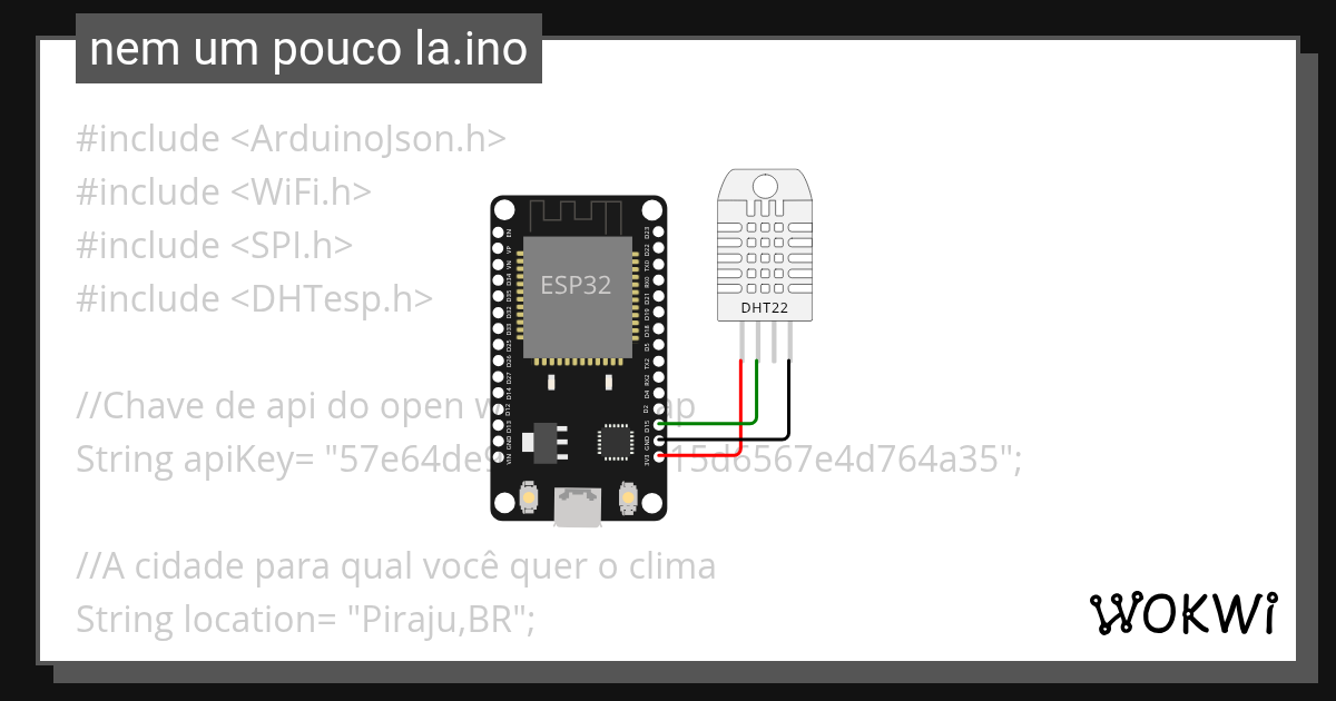 nem um pouco la.ino - Wokwi ESP32, STM32, Arduino Simulator