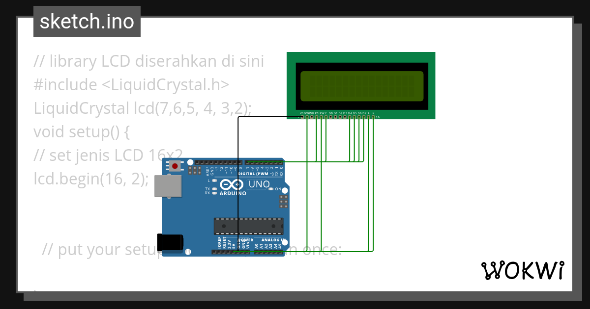 lcd2.ino - Wokwi ESP32, STM32, Arduino Simulator
