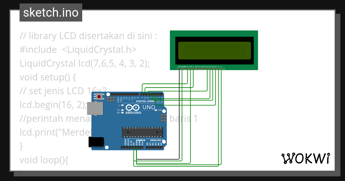 LCD1.ino - Wokwi ESP32, STM32, Arduino Simulator LCD1.ino - Wokwi ESP32, STM32, Arduino Simulator