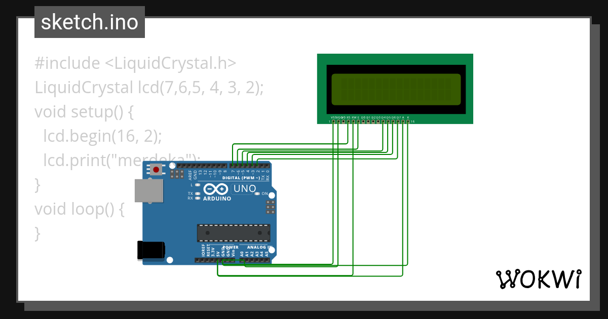 lcd1.ino - Wokwi ESP32, STM32, Arduino Simulator