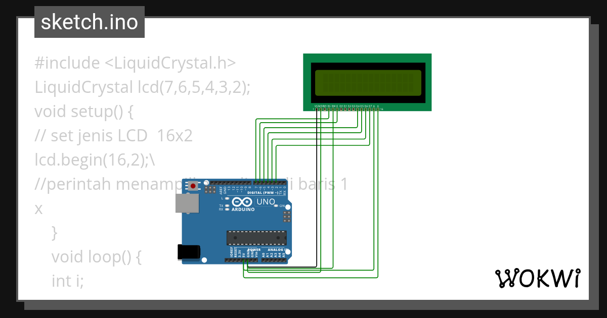 lcd 2 - Wokwi ESP32, STM32, Arduino Simulator