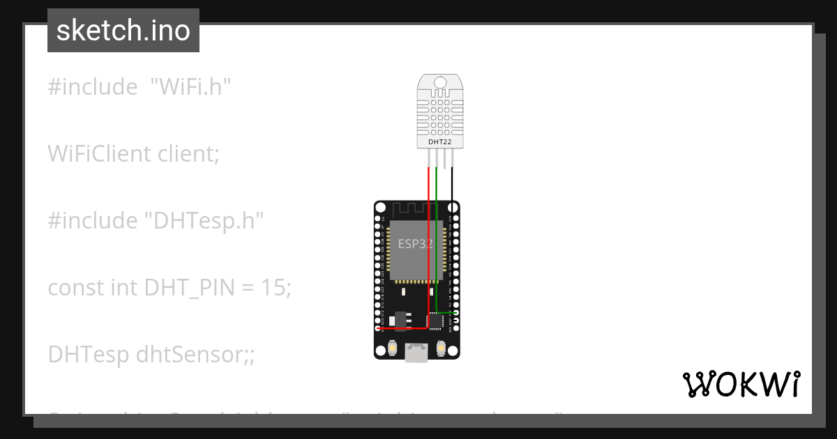 thingspeak dht22 - Wokwi Arduino and ESP32 Simulator