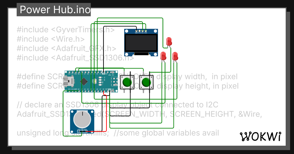 Power Hub ino Wokwi Arduino And ESP32 Simulator