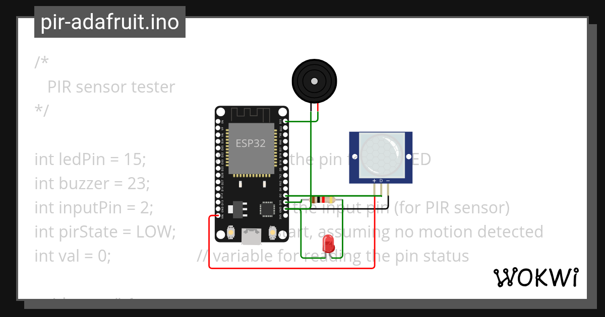 pir 01 - Wokwi ESP32, STM32, Arduino Simulator