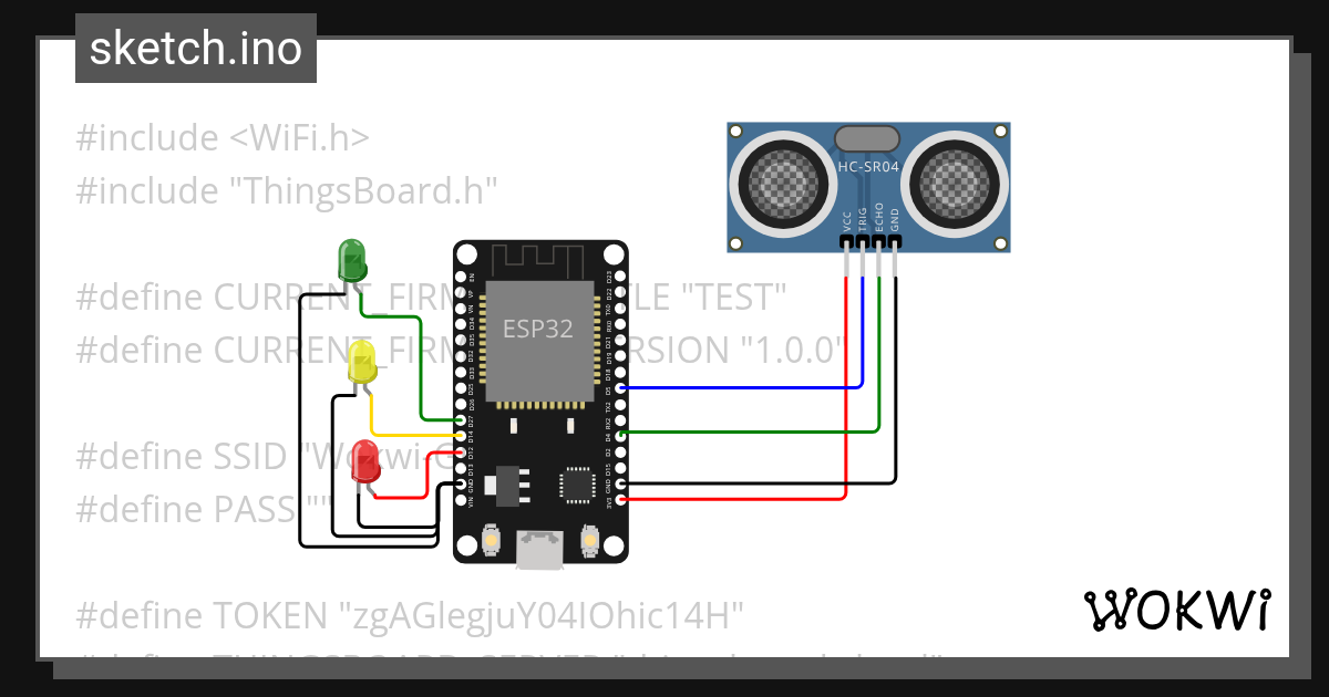 Tb deteksi banjir - Wokwi ESP32, STM32, Arduino Simulator