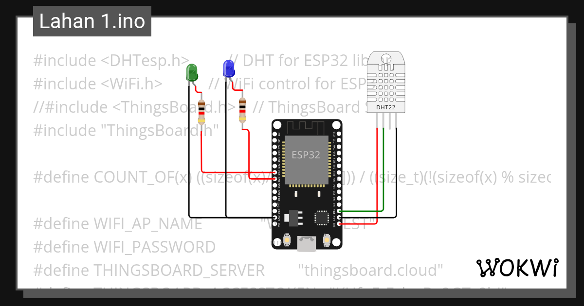 Lahan 1.ino - Wokwi ESP32, STM32, Arduino Simulator