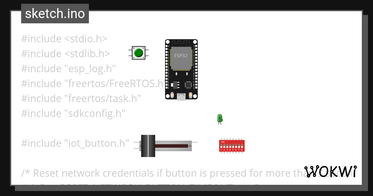 sketch.ino - Wokwi ESP32, STM32, Arduino Simulator