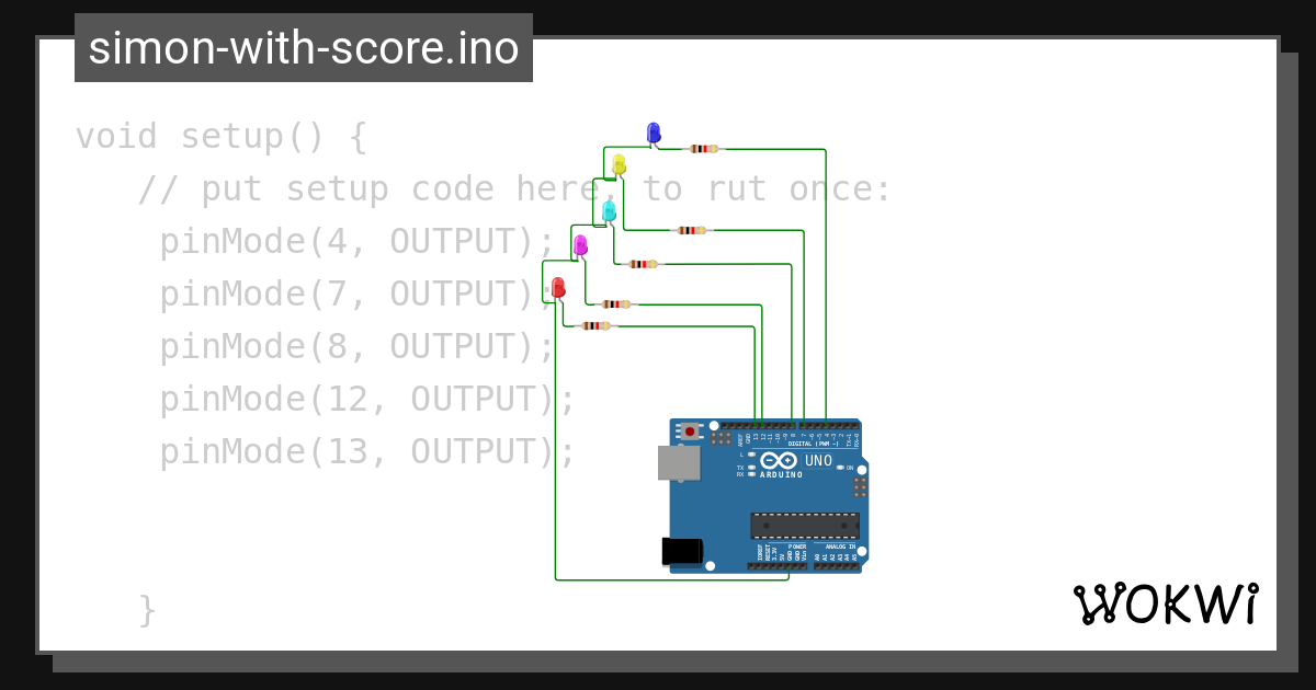 Simon With O Wokwi Esp32 Stm32 Arduino Simulator