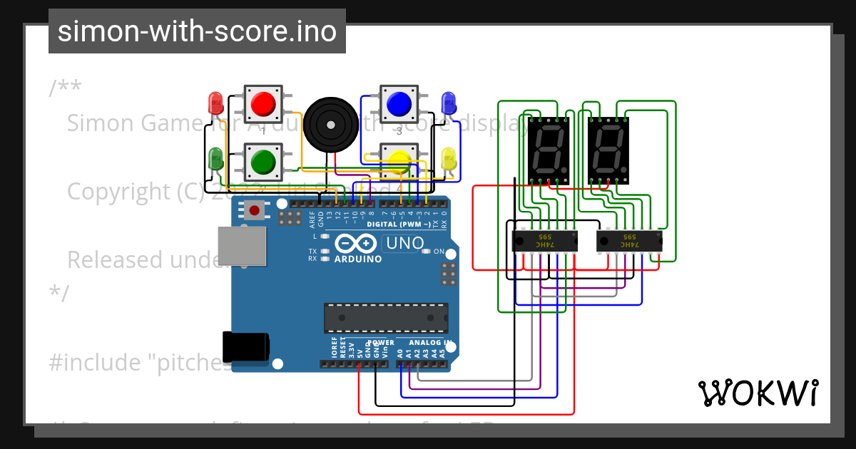 Simon With O Wokwi Esp32 Stm32 Arduino Simulator