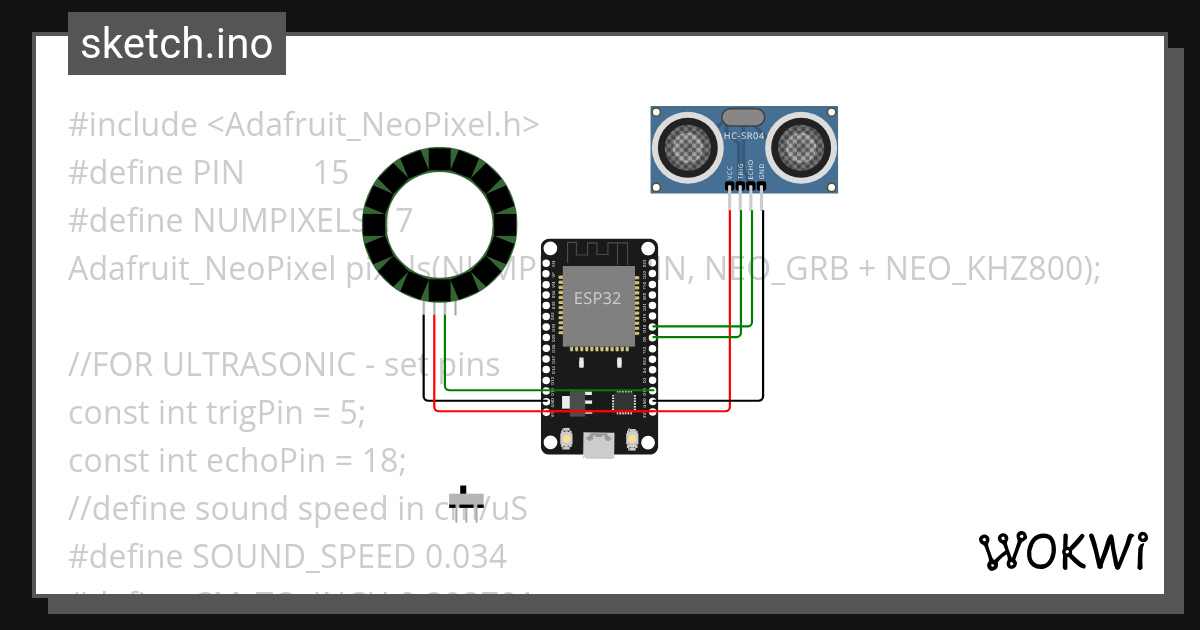 esp32_neopixel_ultrasonic_timer - Wokwi ESP32, STM32, Arduino Simulator