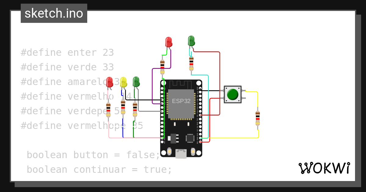 Pedestre Wokwi Esp32 Stm32 Arduino Simulator