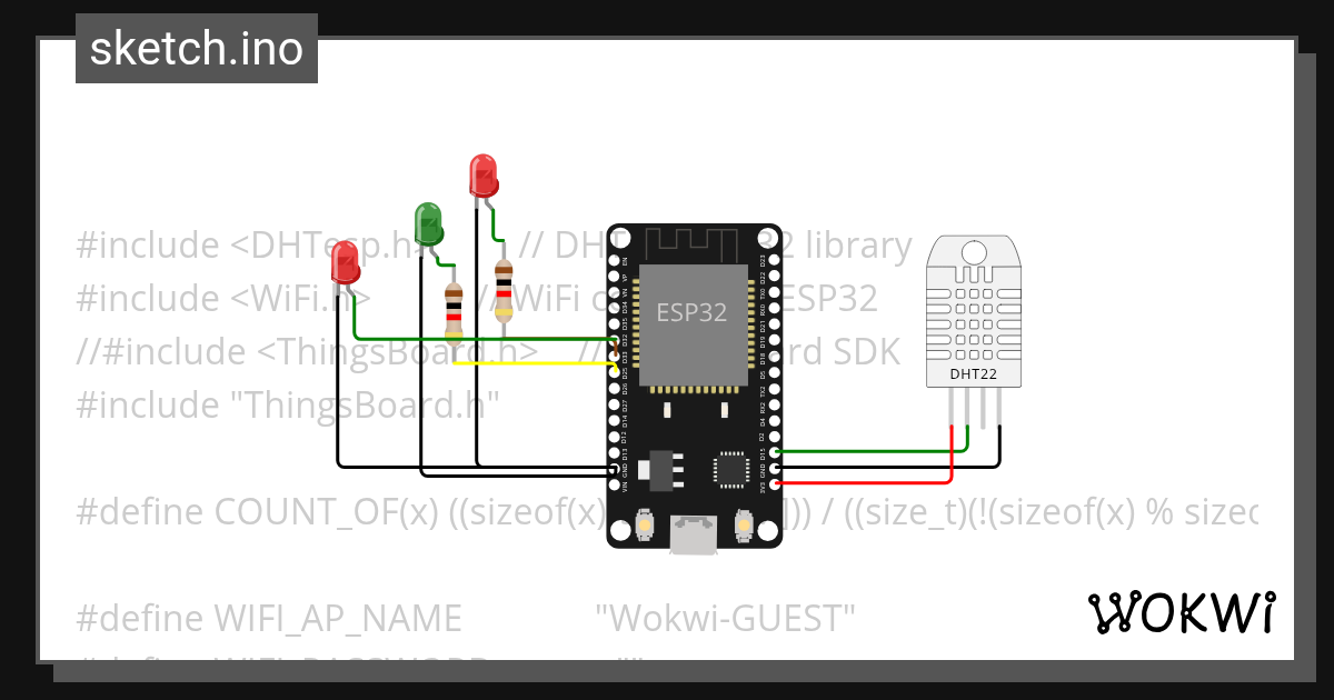 Lahan 1 kontrol led - Wokwi ESP32, STM32, Arduino Simulator