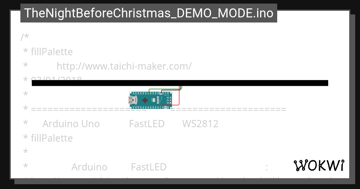 TheNightBeforeChristmas_DEMO_MODE.ino - Wokwi ESP32, STM32, Arduino Simulator