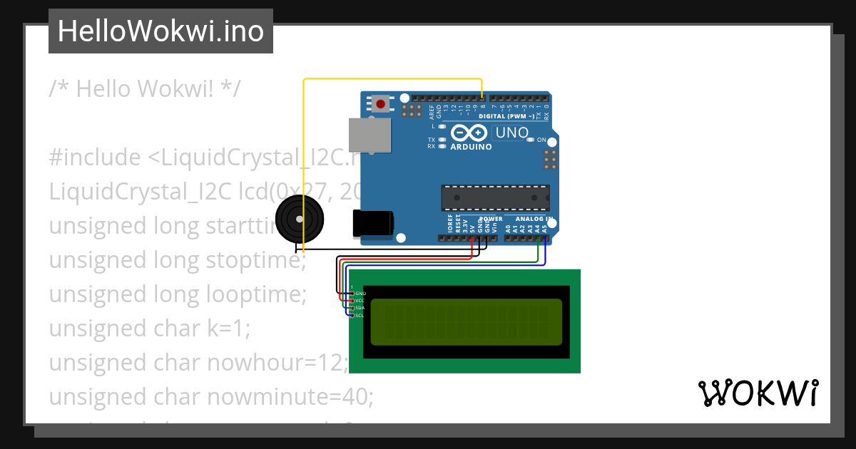 HelloWokwi.ino - Wokwi ESP32, STM32, Arduino Simulator