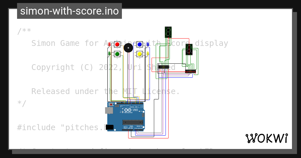 Simon With O Wokwi Esp32 Stm32 Arduino Simulator