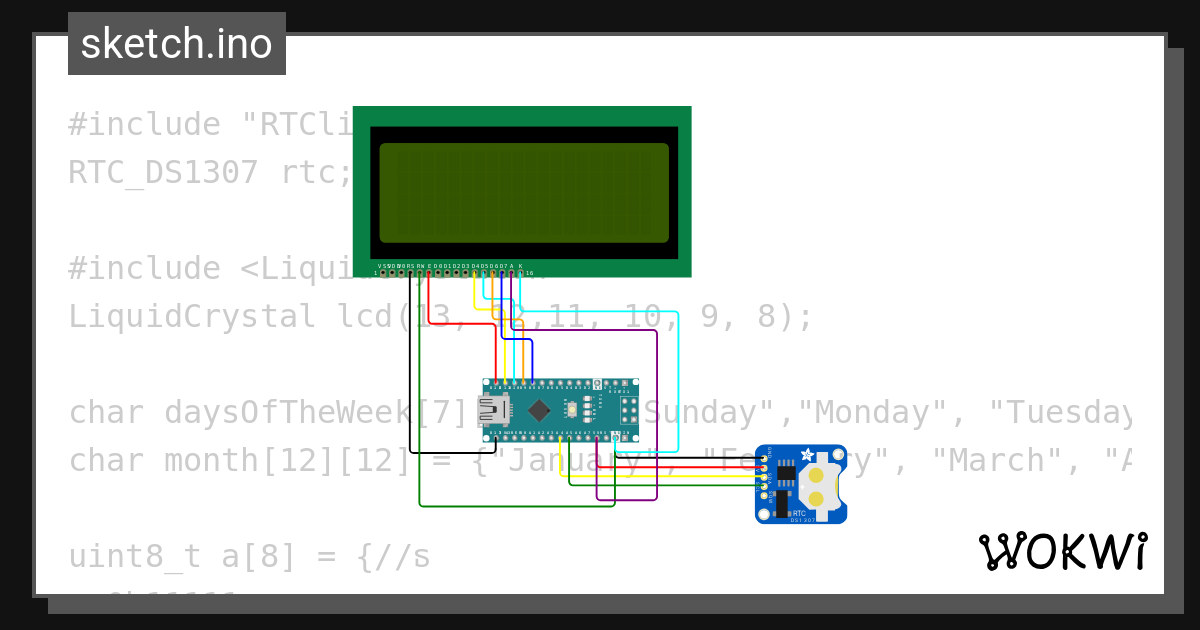 นาฬิกา Wokwi Esp32 Stm32 Arduino Simulator 4022