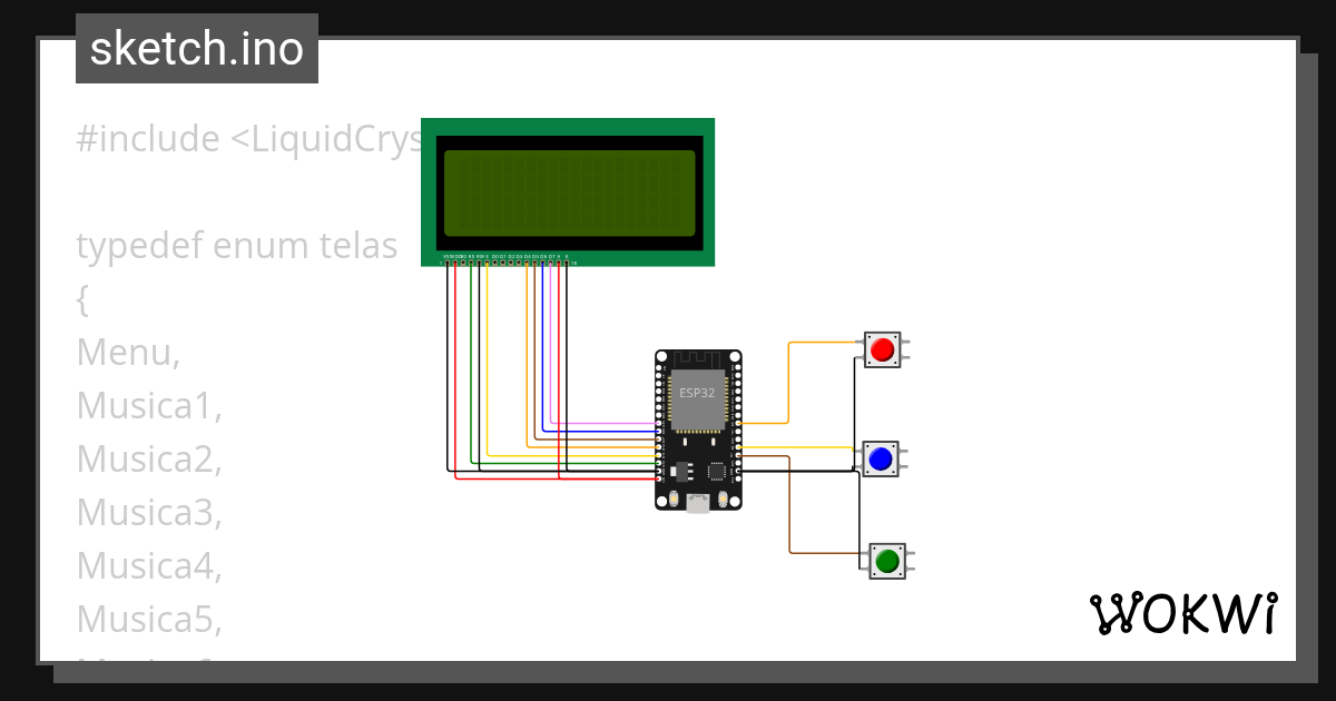 Simulação Display Wokwi Arduino And Esp32 Simulator 5964
