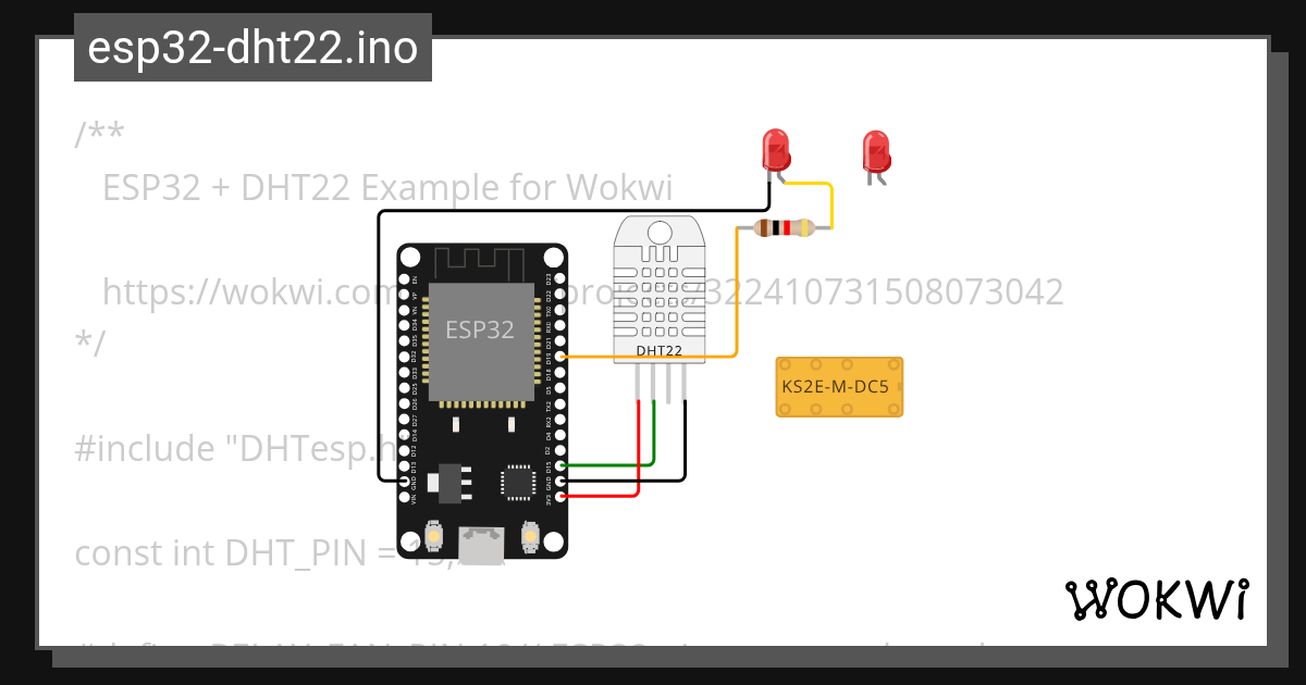 esp32-dht22.ino - Wokwi ESP32, STM32, Arduino Simulator
