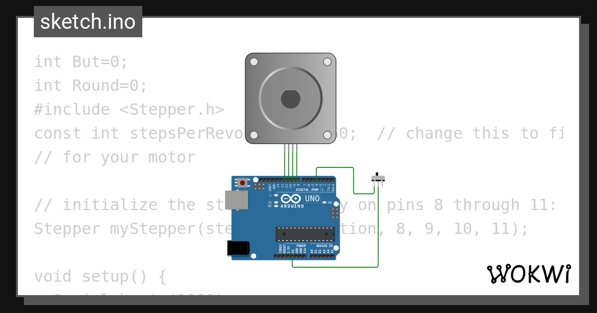 Stepper Wokwi Esp32 Stm32 Arduino Simulator