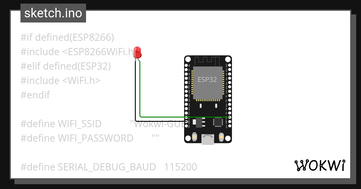 Connect WiFi - Wokwi ESP32, STM32, Arduino Simulator