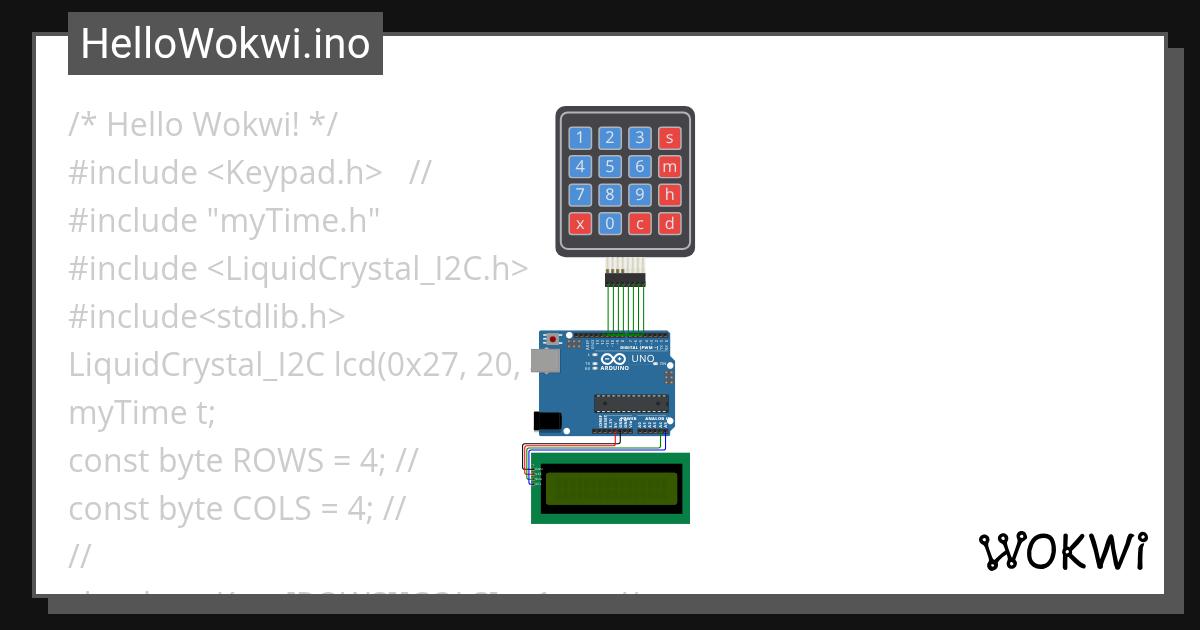 HelloWokwi.ino - Wokwi ESP32, STM32, Arduino Simulator