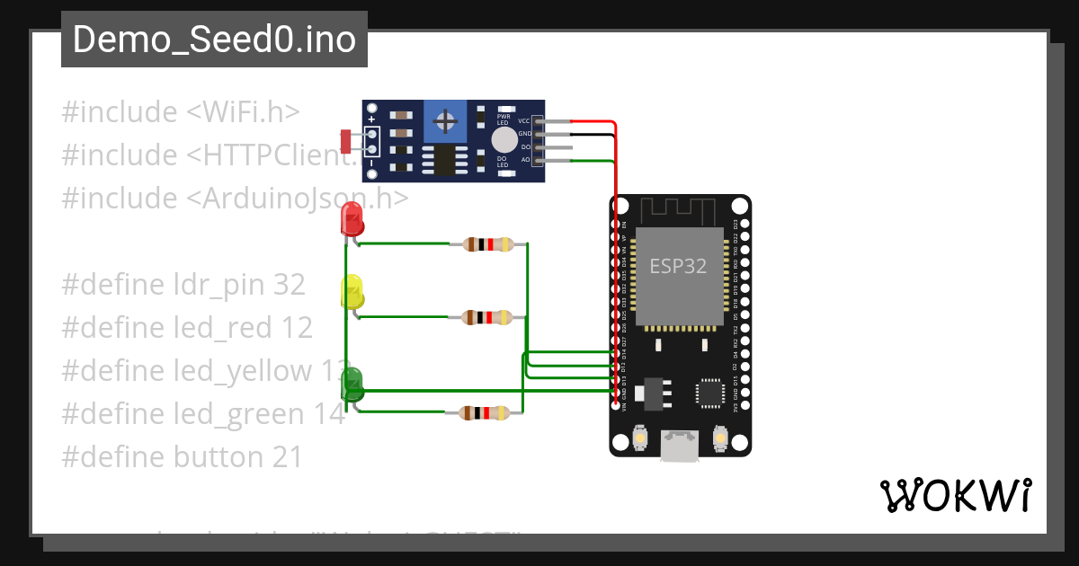 Demo Seed0 ino Wokwi ESP32 STM32 Arduino Simulator